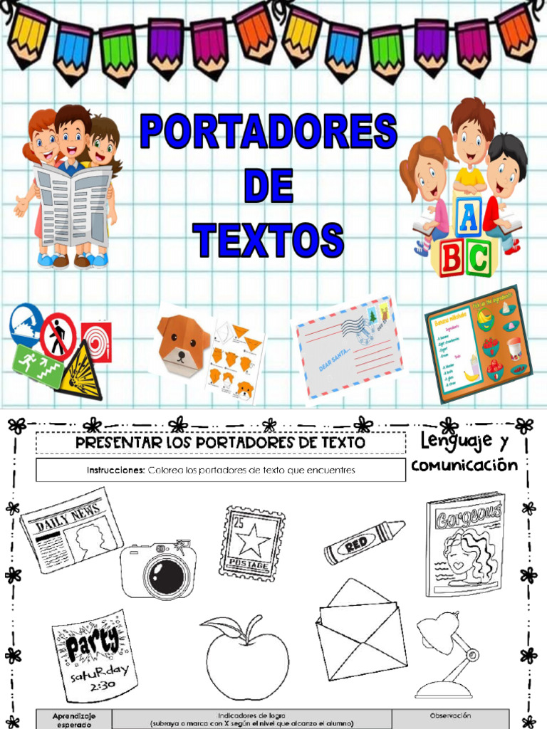 Cuadernillo Portadores de Textos | PDF