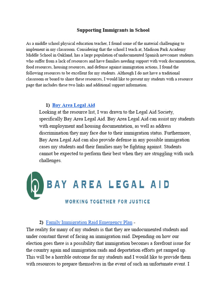 Supporting Immigrants in School | PDF