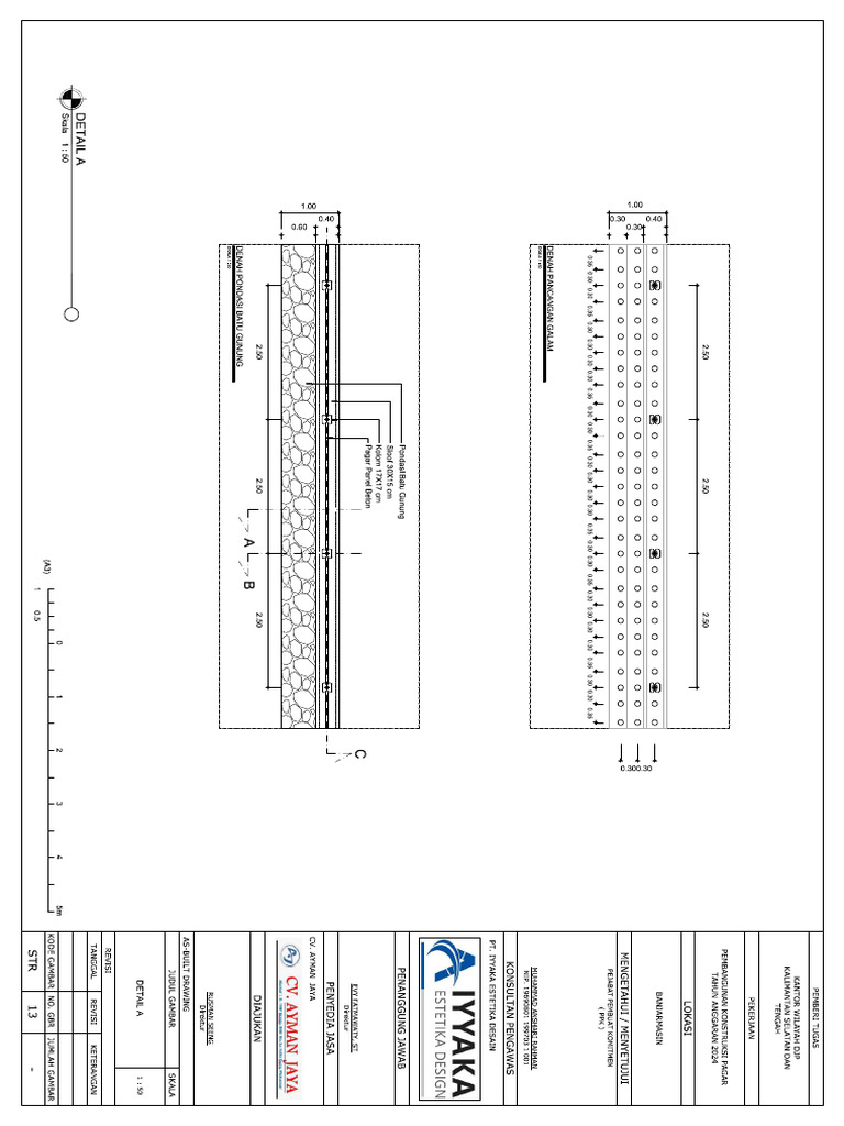 gambar asbuilt drawing pagar-13 | PDF