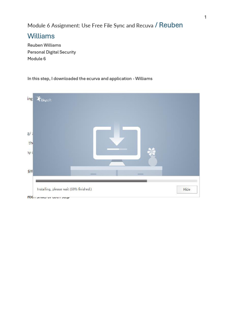 Module 6 Assignment Use Free File Sync and Recuva | PDF