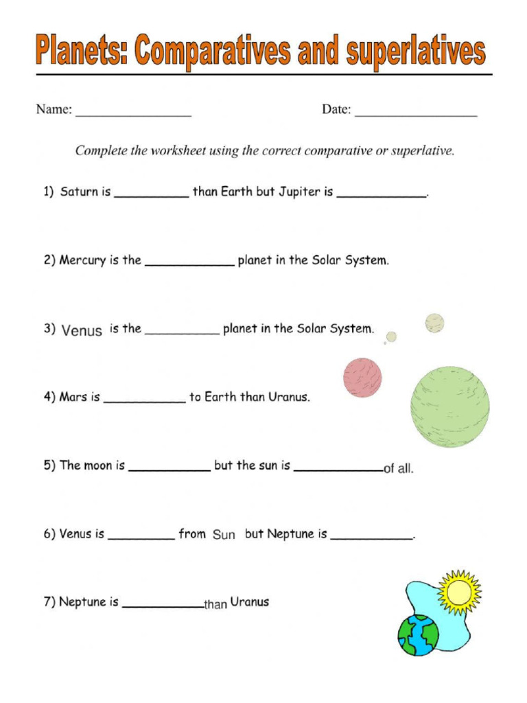 Comparative_Superlative_Adjectives_Planets | PDF