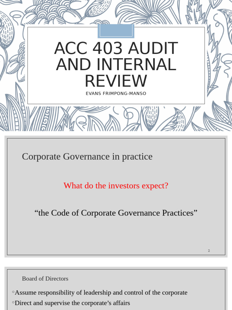 Corporate Governance and Audit Committees | PDF | Audit | Audit Committee