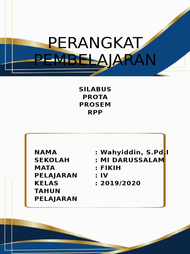 Cover Perangkat Pembelajaran | PDF