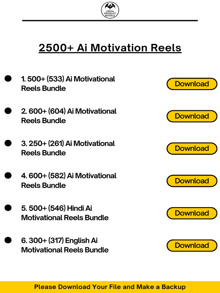 2500+ Ai Motivation Reels | PDF