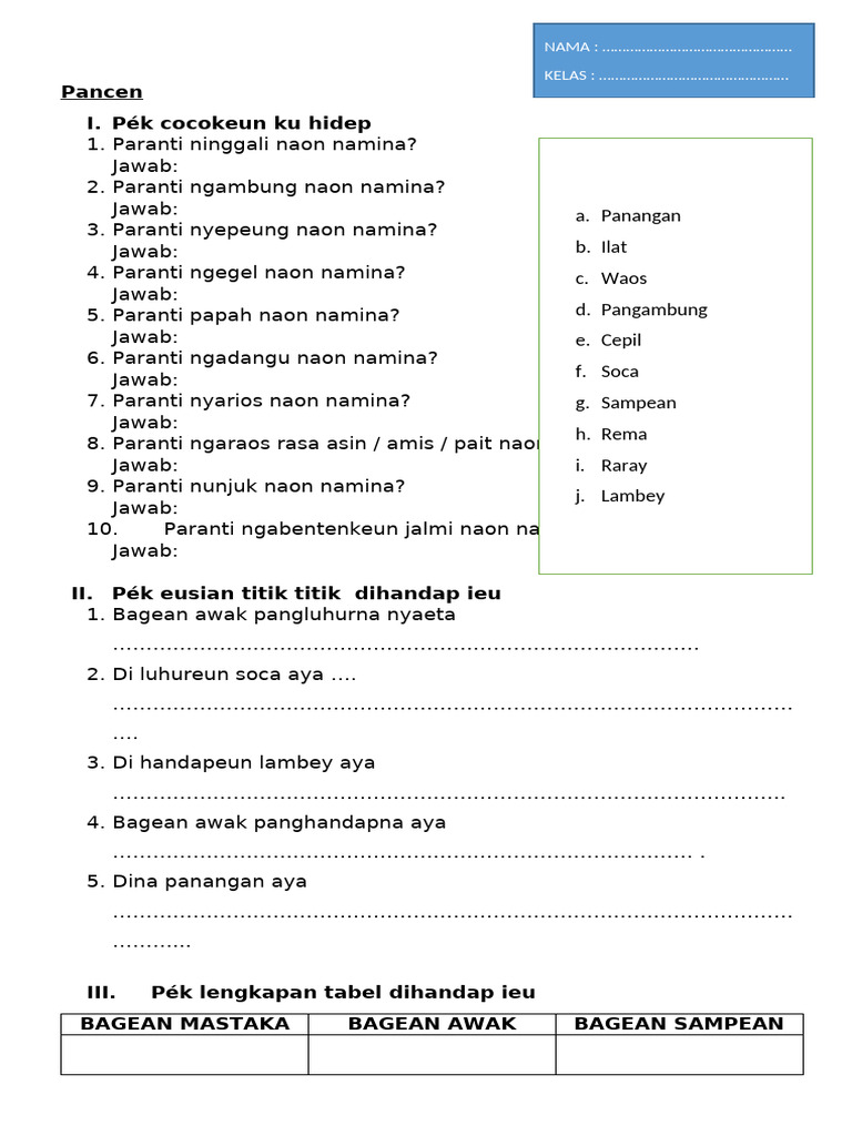 Bagian Awak dan Fungsinya | PDF
