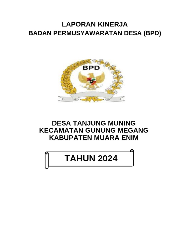 Laporan Kinerja BPD-TM | PDF