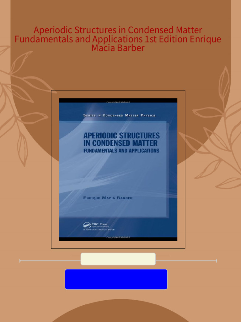 Where Can Buy Aperiodic Structures in Condensed Matter Fundamentals and Applications 1st Edition ...