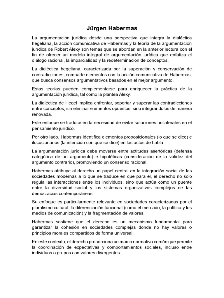 Filosofía Del Derecho Ensayo | PDF | Jürgen Habermas | Democracia