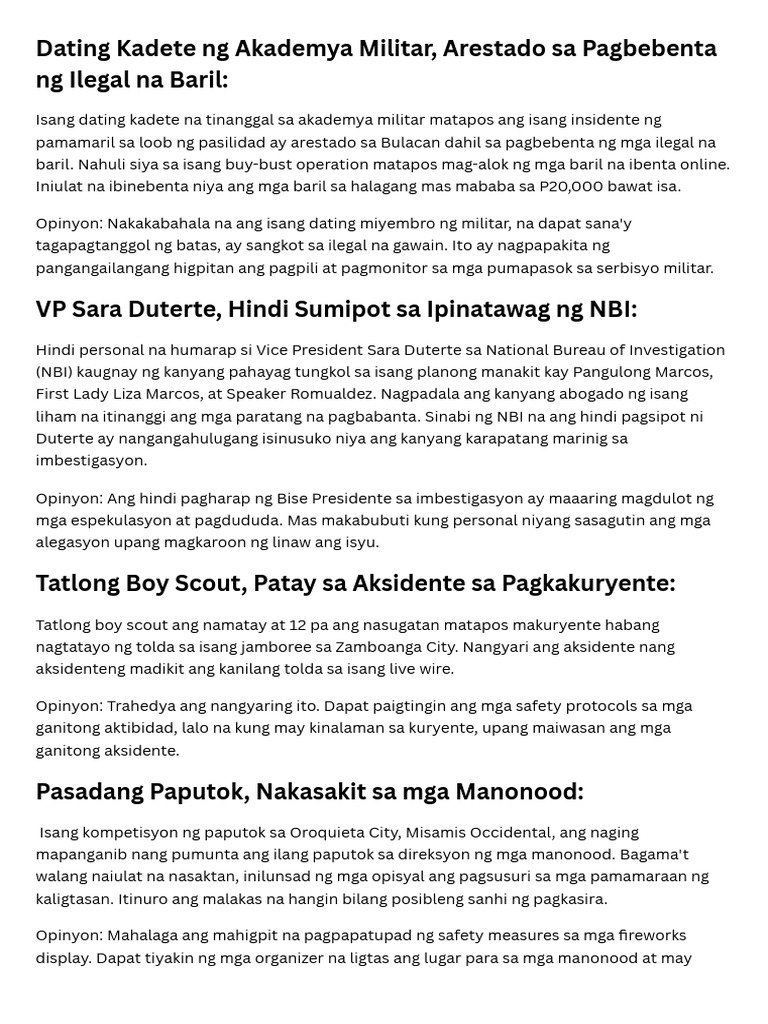 Dating Kadete ng Akademya Militar, Arestado sa Pagbebenta ng Ilegal na Baril Isang dating kadete ...