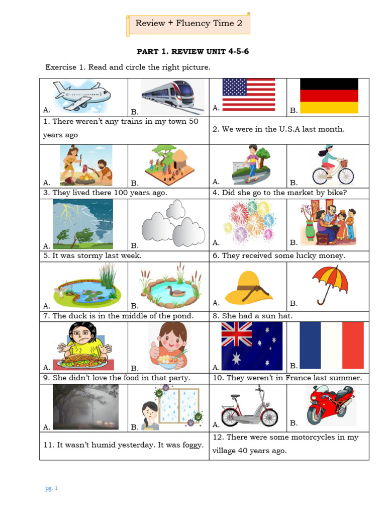 Review + Fluency Time 2 | PDF