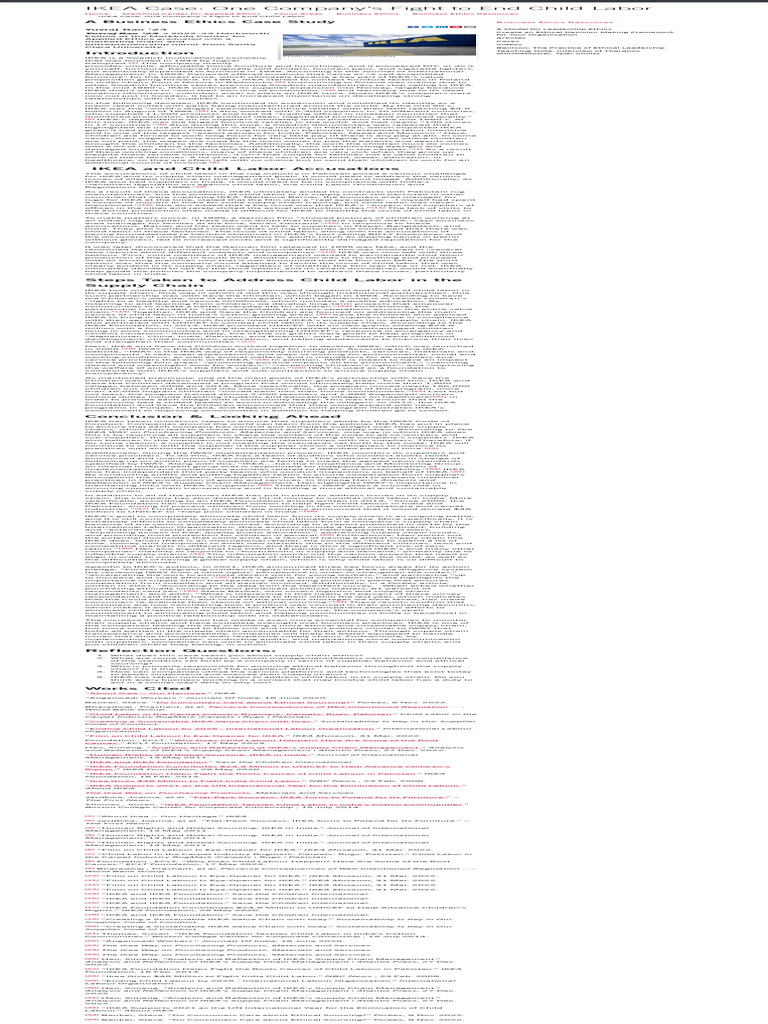 IKEA Case One Company's Fight To End Child Labor - Markkula Center For ...