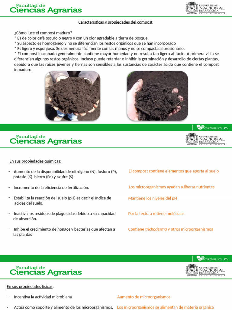 Propiedades Del Compost | PDF | Compost | Suelo