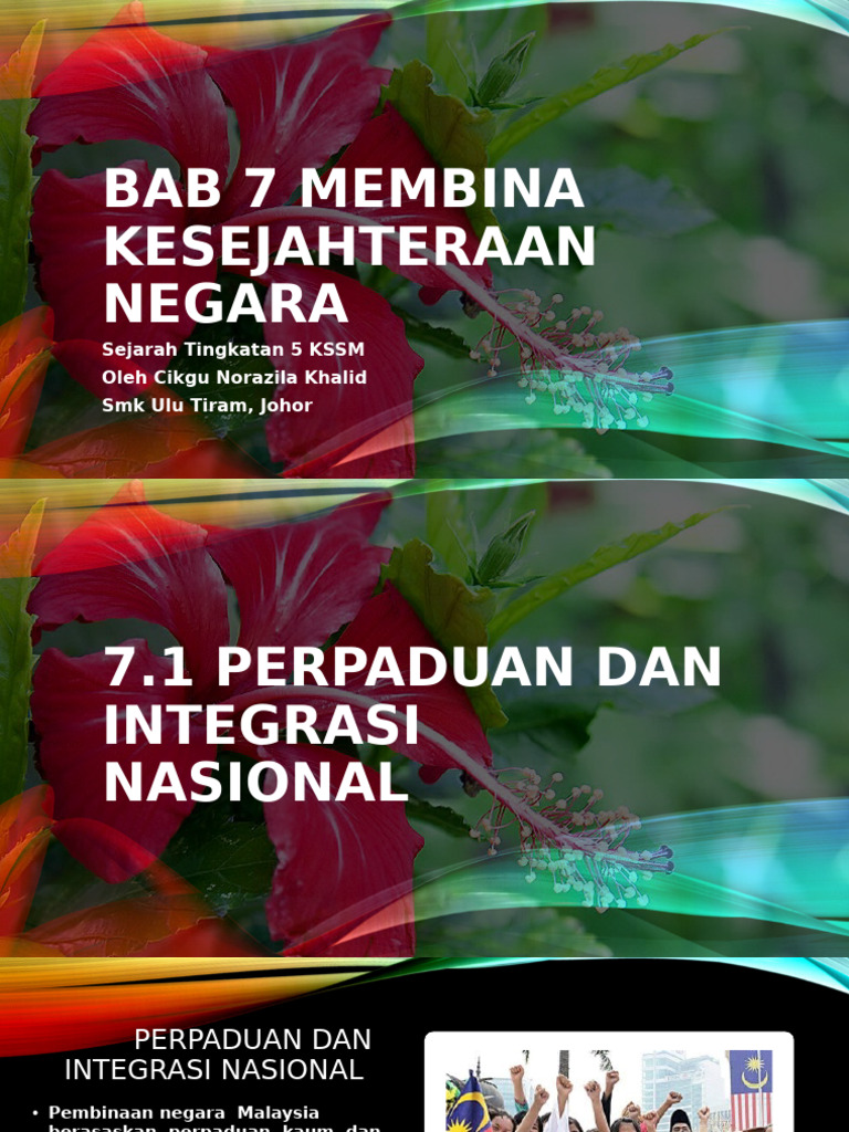 SJ T5 KSSM Bab 7 Membina Kesejahteraan Negara Zila Khalid | PDF