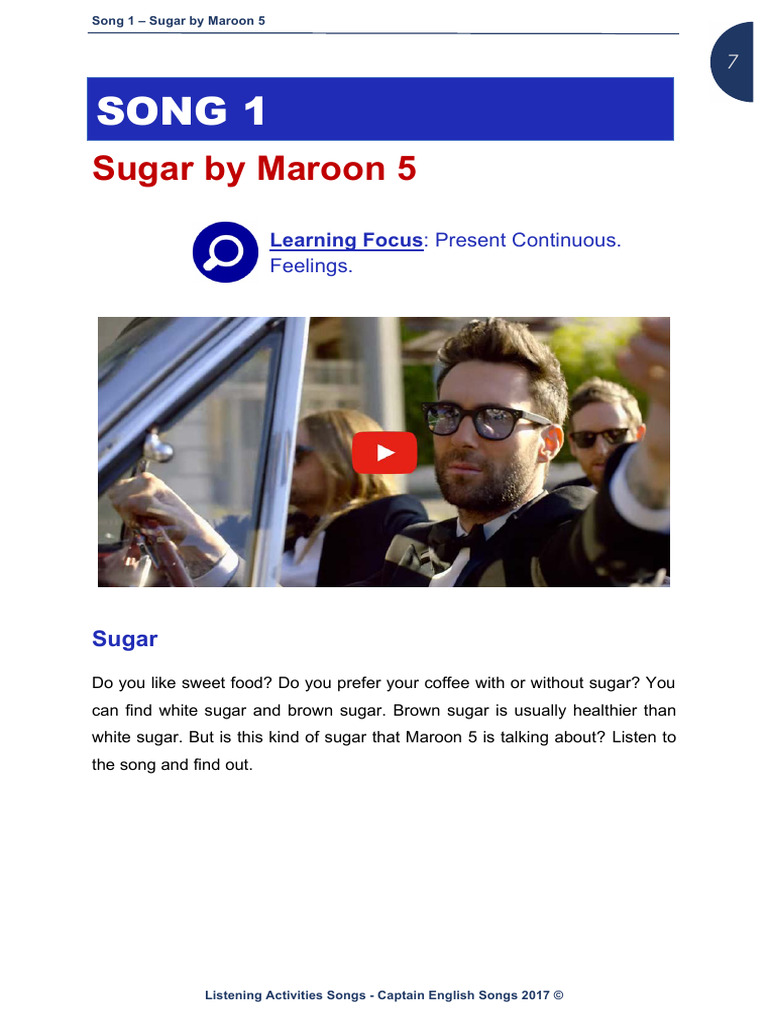 Microsoft Word - Final - Listening Activities Songs | PDF | English Language | One Direction