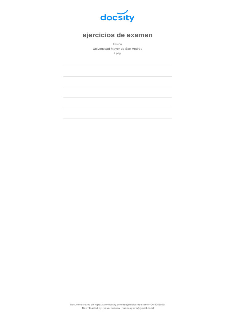 Docsity Ejercicios de Examen 36 | PDF | Ecuaciones | Fenomeno fisico