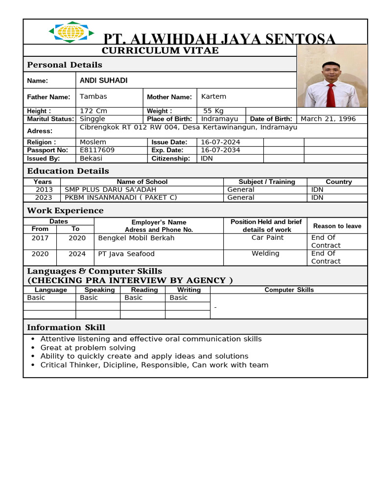 CV_ANDI SUHANDI | PDF