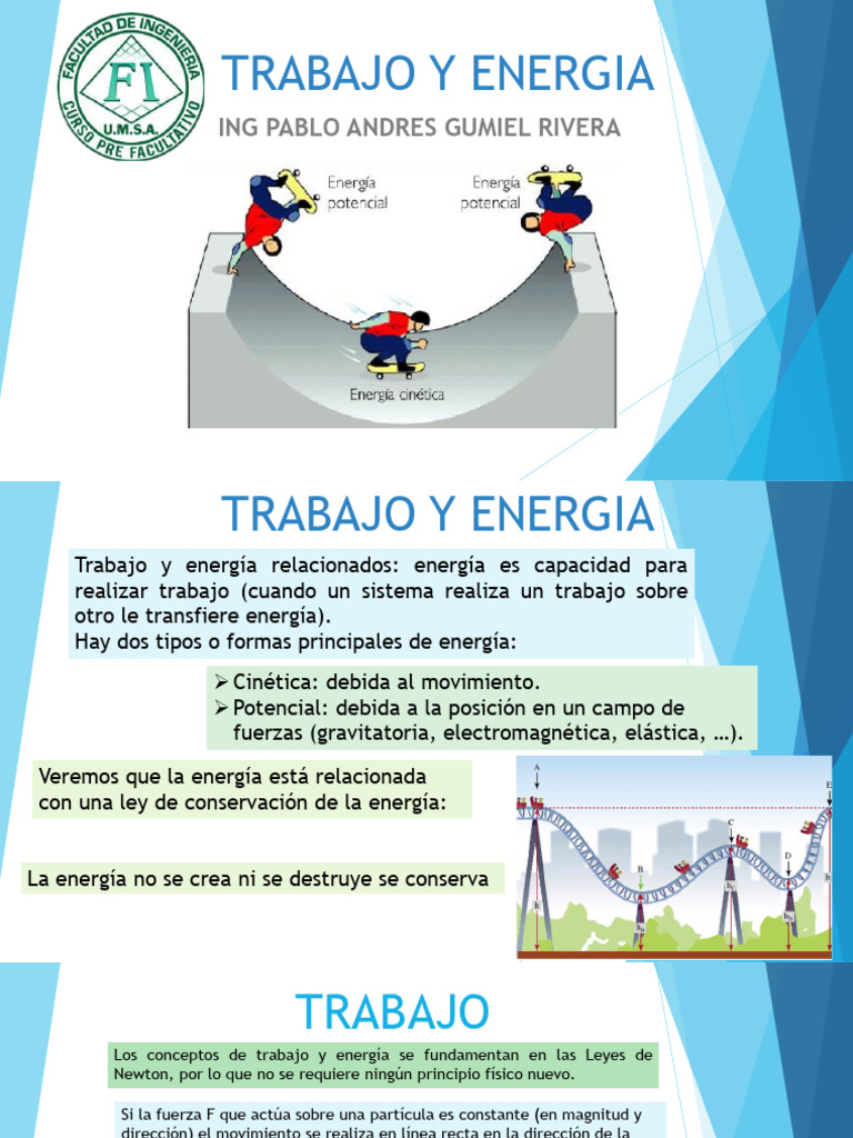 Trabajo y Energia | PDF | Fuerza | Energía potencial