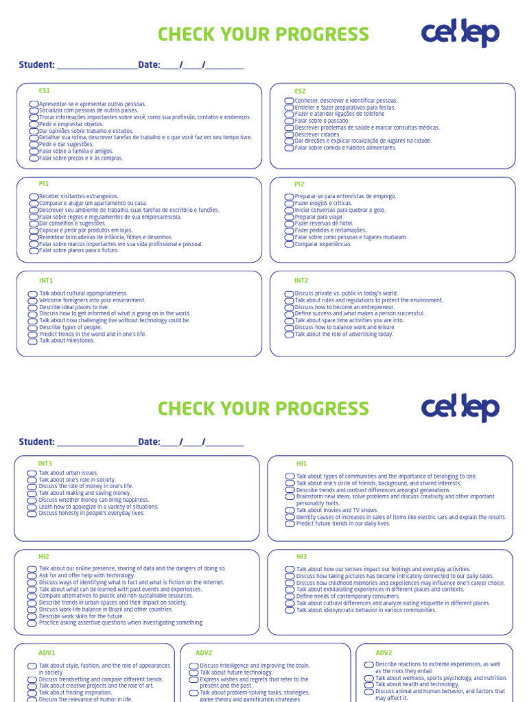 CHECK YOUR PROGRESS (REGUA) Atualizada | PDF | Creativity | Psychology