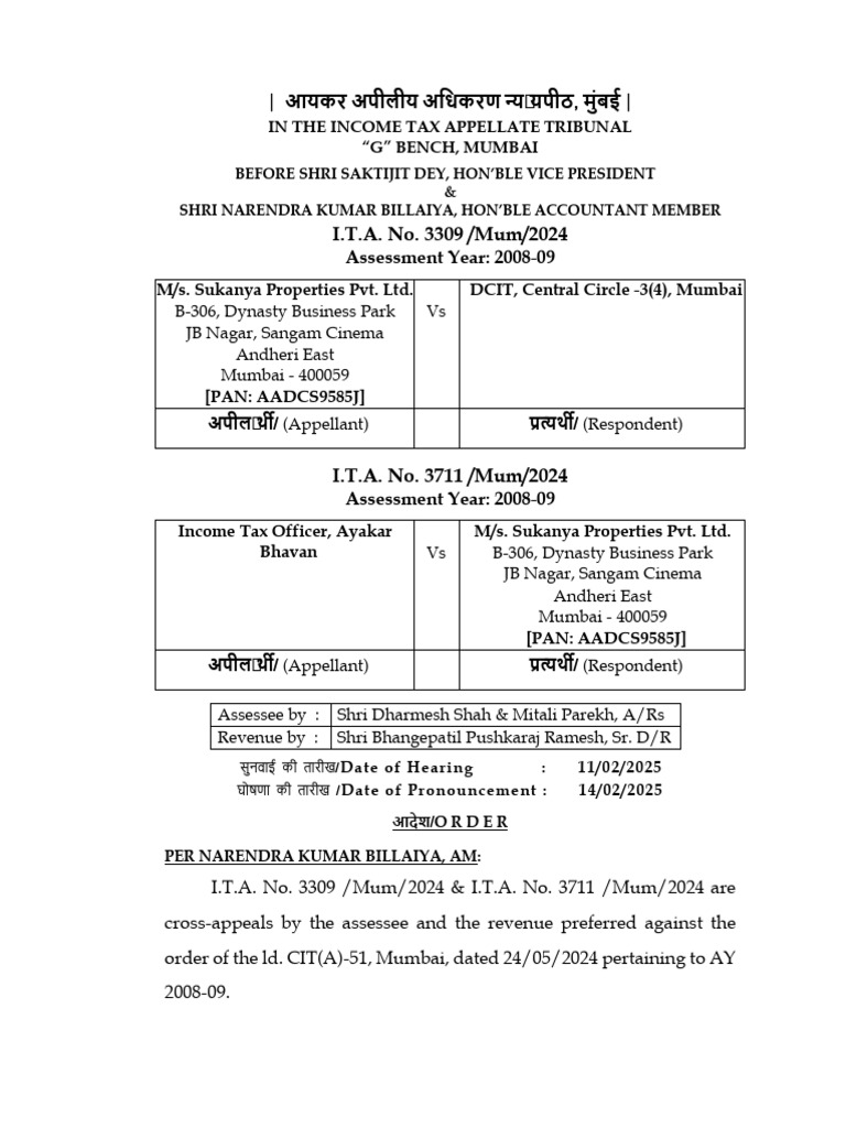 Mumbai ITAT Order 3 | PDF | Taxes | Appeal