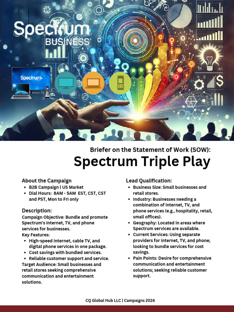 SOW Briefer - Spectrum Triple Play | PDF | Internet | Information And ...