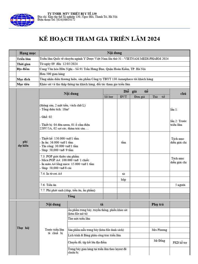 130.armephaco Trien Lam 2024 | PDF