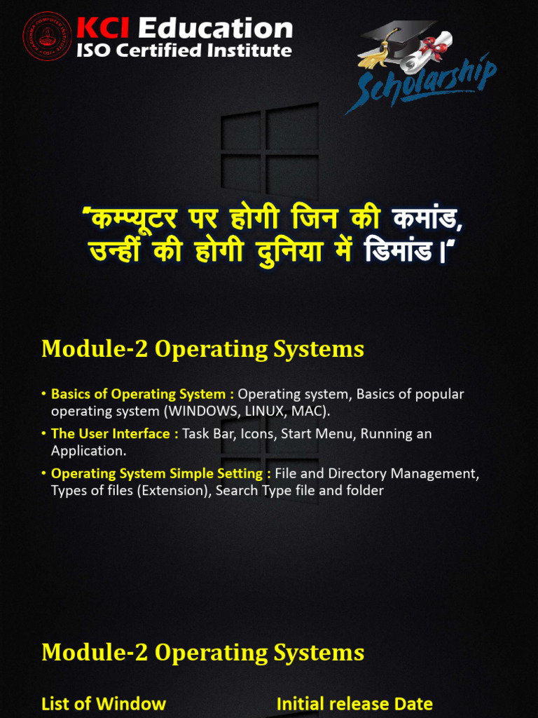 Module 2 Operating Systems | PDF | Microsoft Windows | Mac Os