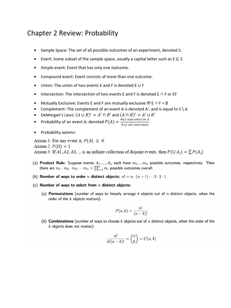 Final_Review | PDF | Probability Distribution | Probability Density Function