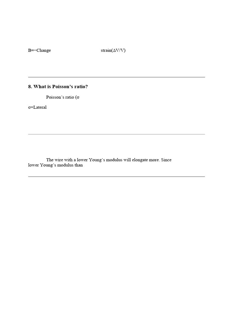 Understanding Bulk Modulus and Strain | PDF