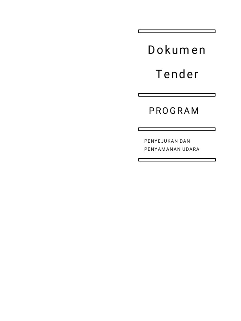 Dokumen Tender: Program | PDF