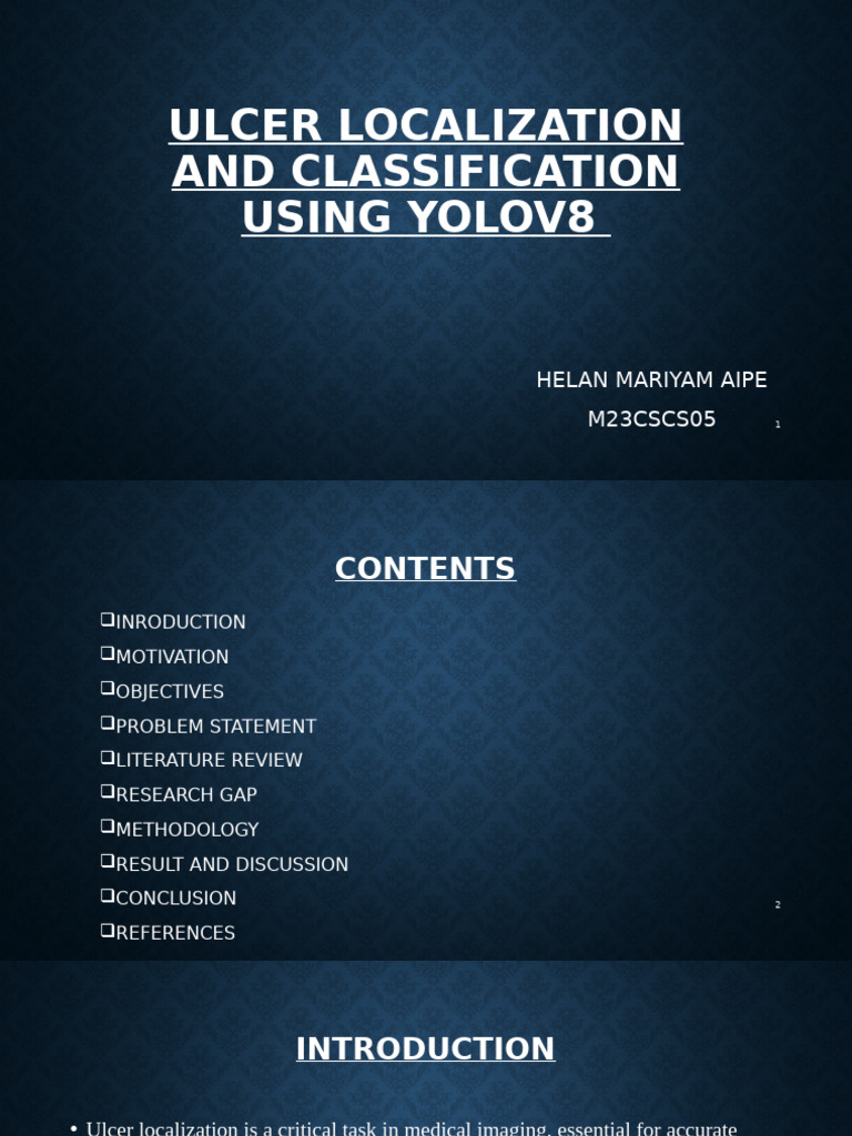 Ulcer Localisation And Classification Using Yolov8 Pdf Statistical Classification Deep