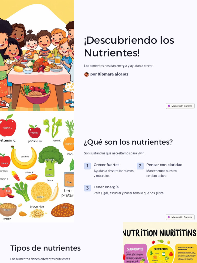 Nutrientes para Crecer Saludable | PDF