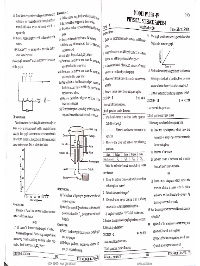 Physics Model Paper 4 UTF 2025 | PDF