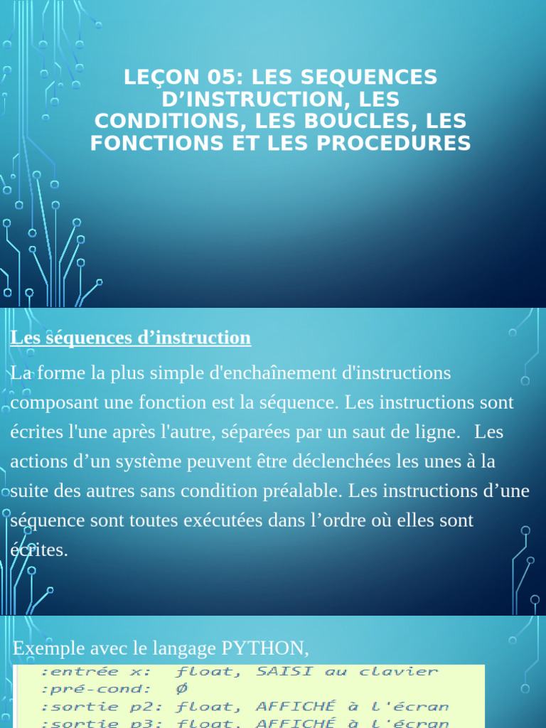 Algorithme | PDF | Structure de contrôle | Mathématiques