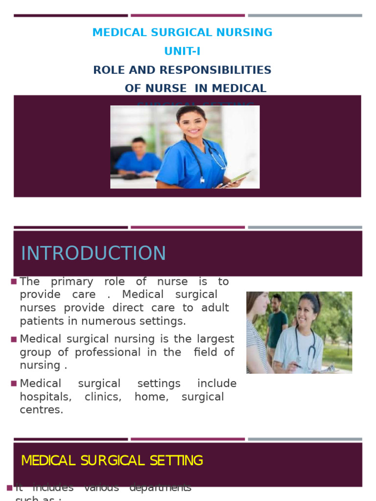 Role and Responsibilities of Nurses in OPD IPD ICU | PDF | Intensive ...