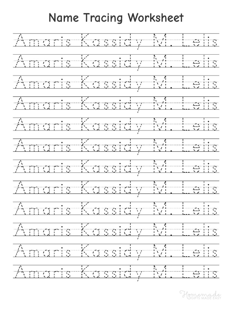 Name Tracing Worksheet | PDF