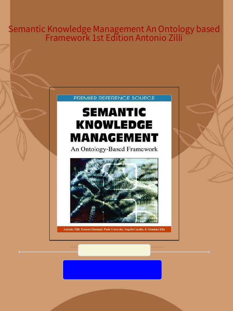 Buy Ebook Semantic Knowledge Management An Ontology Based Framework 1st Edition Antonio Zilli ...