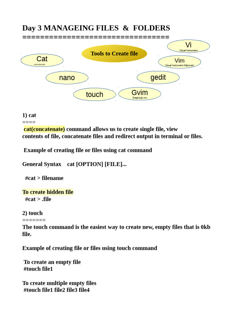 Day 03 File N Folder Management | PDF | Software | Operating System ...