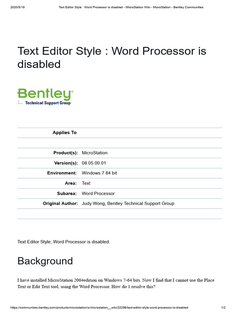 MicroStation Text Editor Fix | PDF