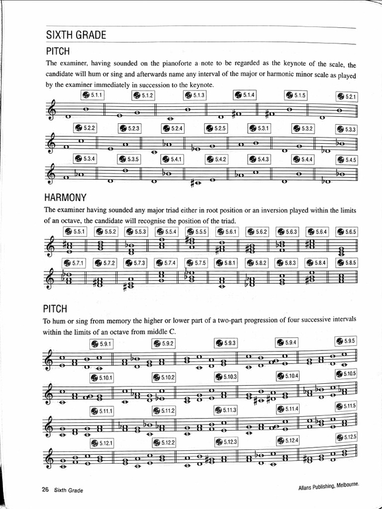 6th Grade Aural | PDF