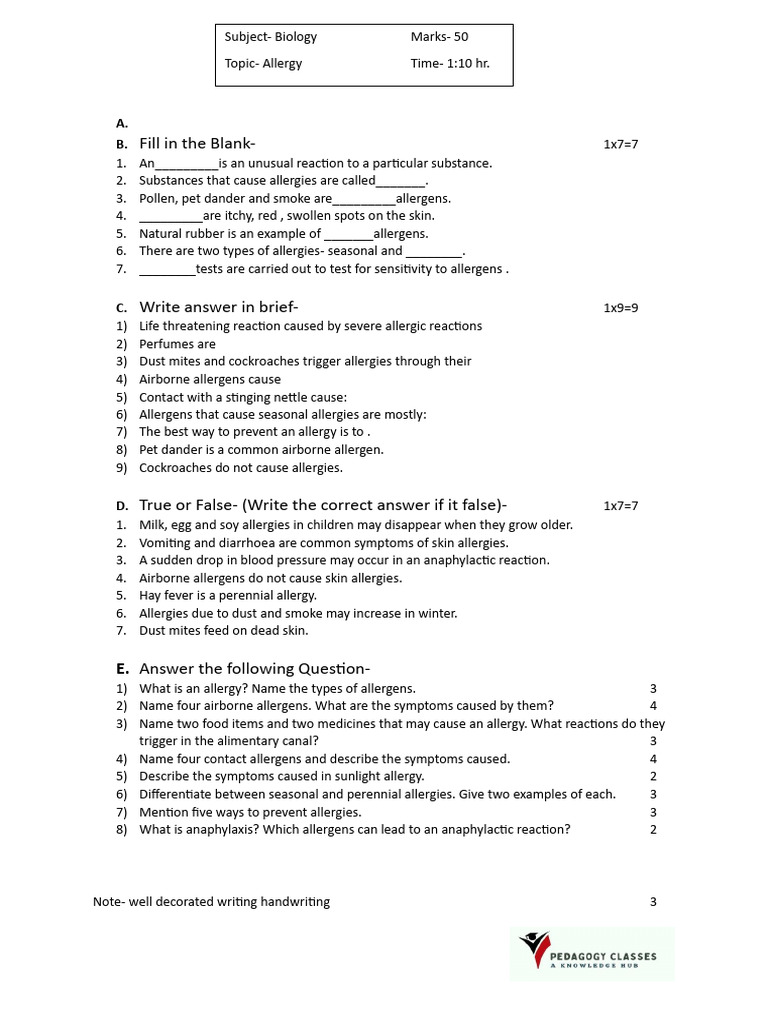 Bio - Allergy | PDF | Allergy | Allergen