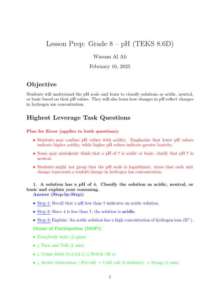 Lesson Prep | PDF