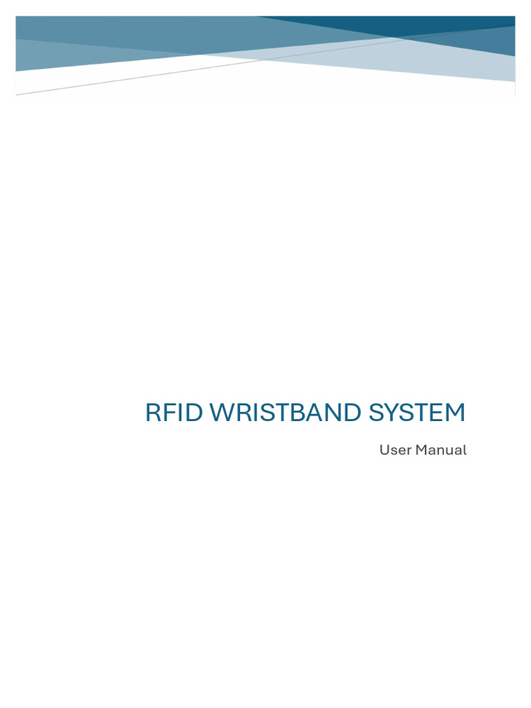 RFID Wristband System User Manual | PDF | Login | Radio Frequency ...