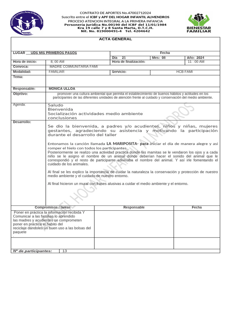 Acta 2 Violencia de Genero | PDF