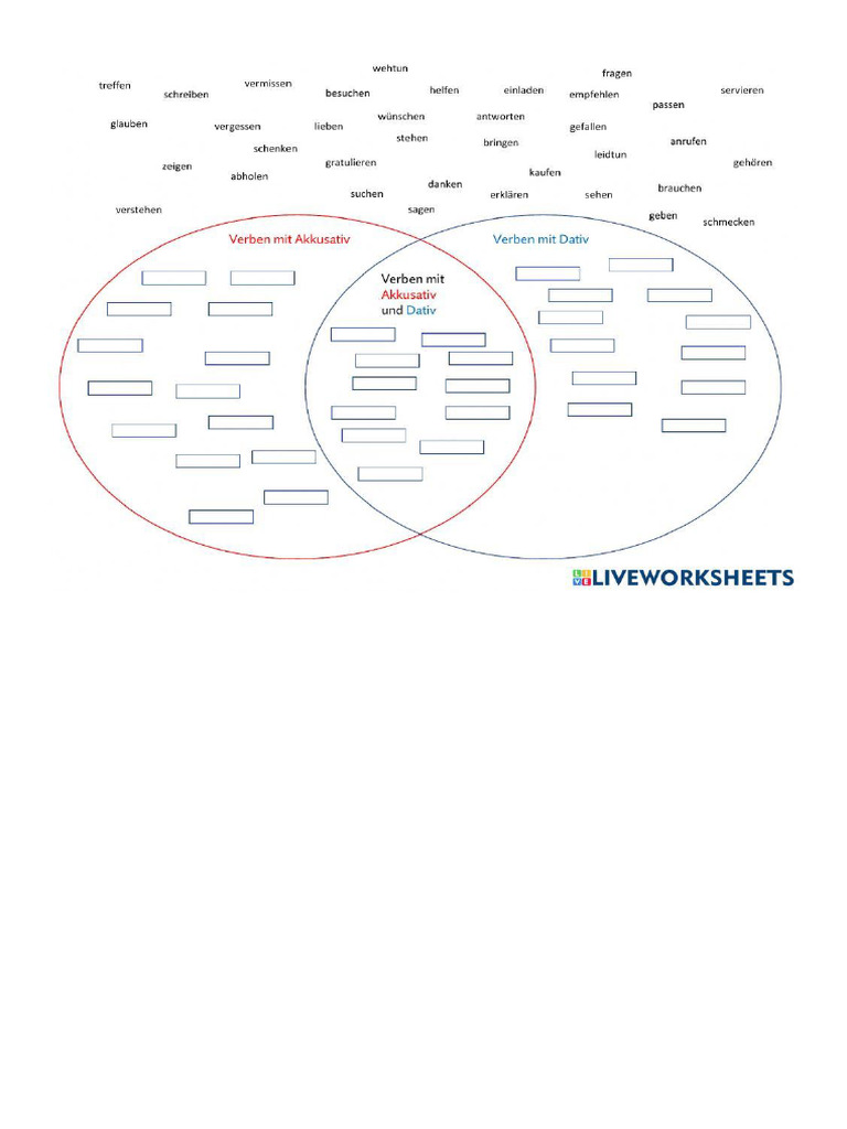 Verben Mit Akku - Dativ | PDF