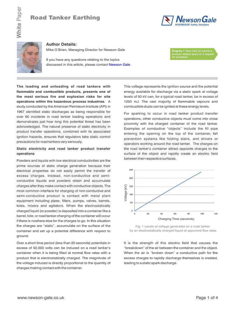 Uk wp22 Road Tanker Earthing | PDF | Voltage | Electricity