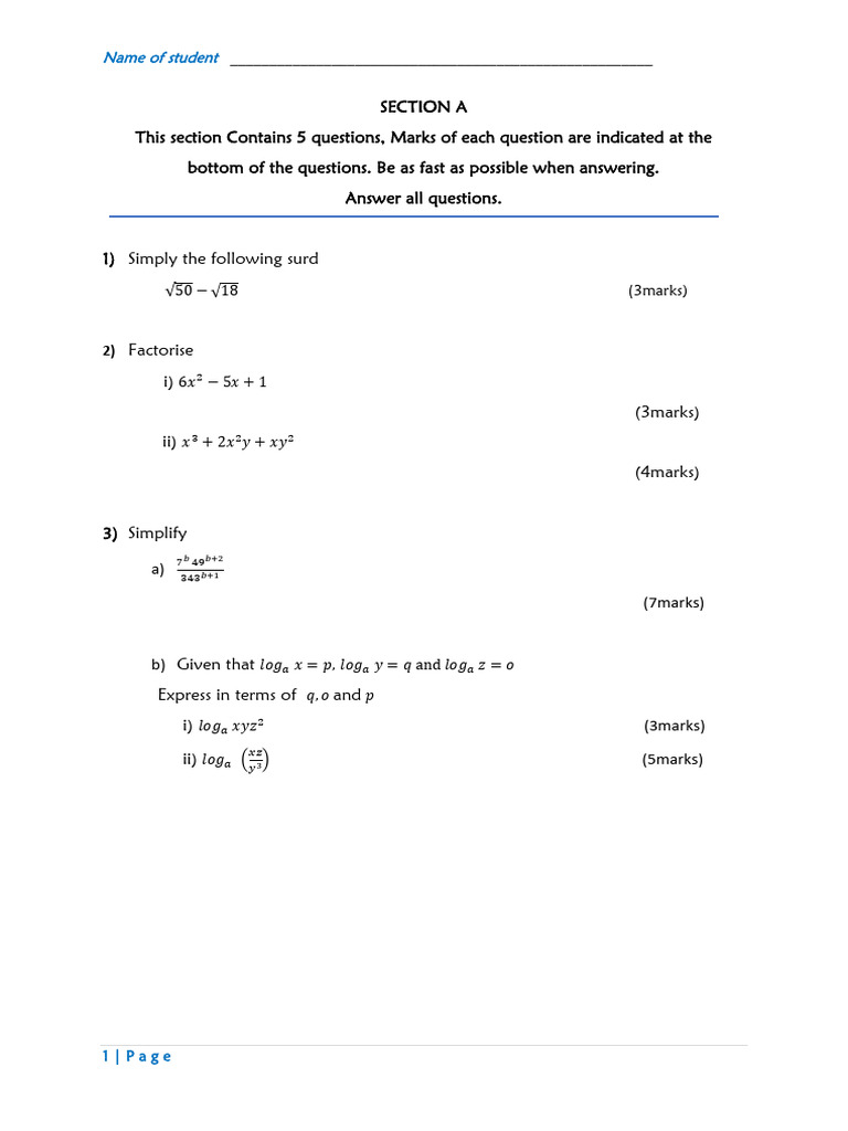 test_A | PDF | Geometry