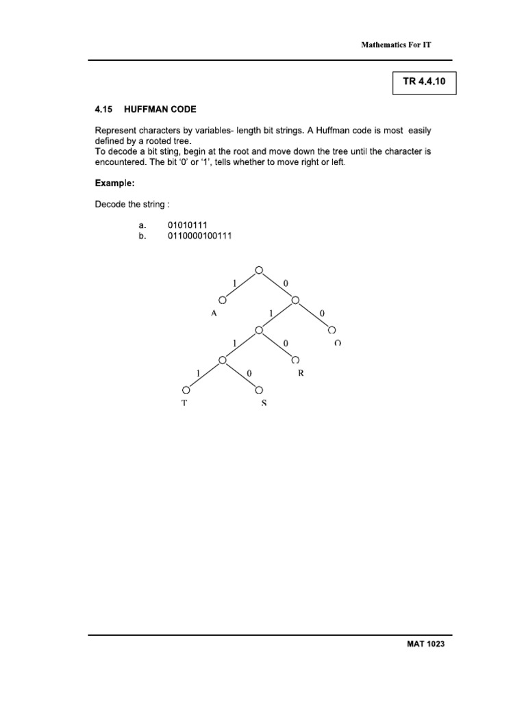 Huffman in Class | PDF