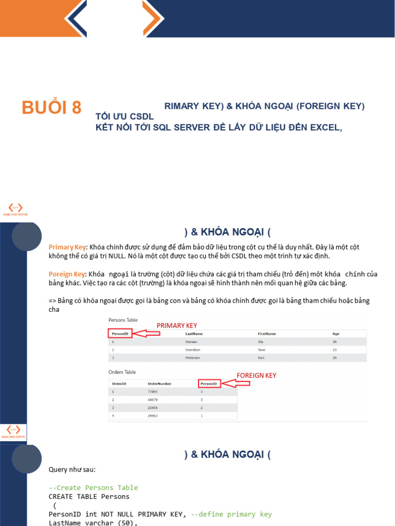 Slide Lesson 8 SQL Server Lv1 | PDF
