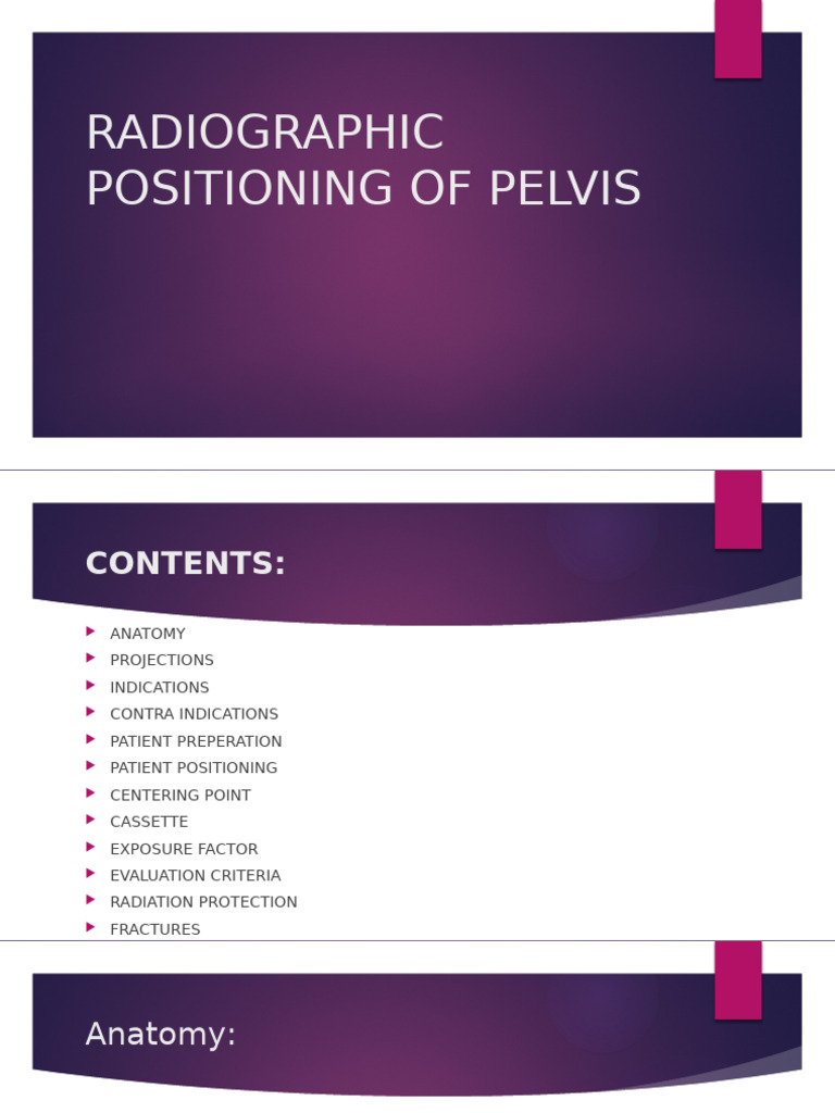 Radiographic Positioning of Pelvis | PDF | Pelvis | Hip