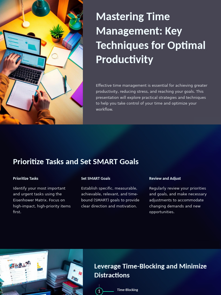 Mastering Time Management Key Techniques For Optimal Productivity | PDF ...